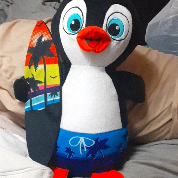 Nanco | Toys | Vintage Nanco 5 Surfer Penguin Plush | Poshmark